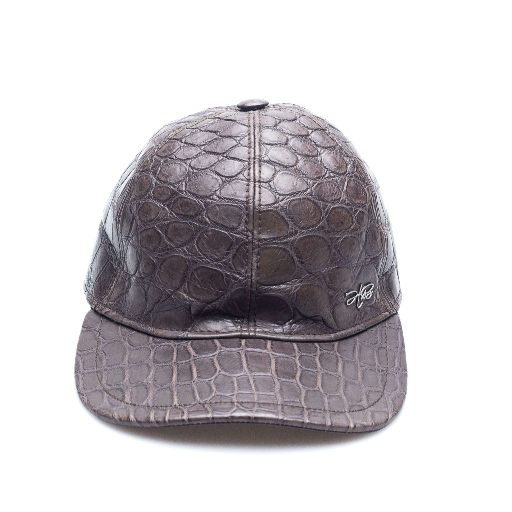 Hettabretz - Men's Crocodile Luxury Cap with Logo - Dark Brown ᐅ €699 ...