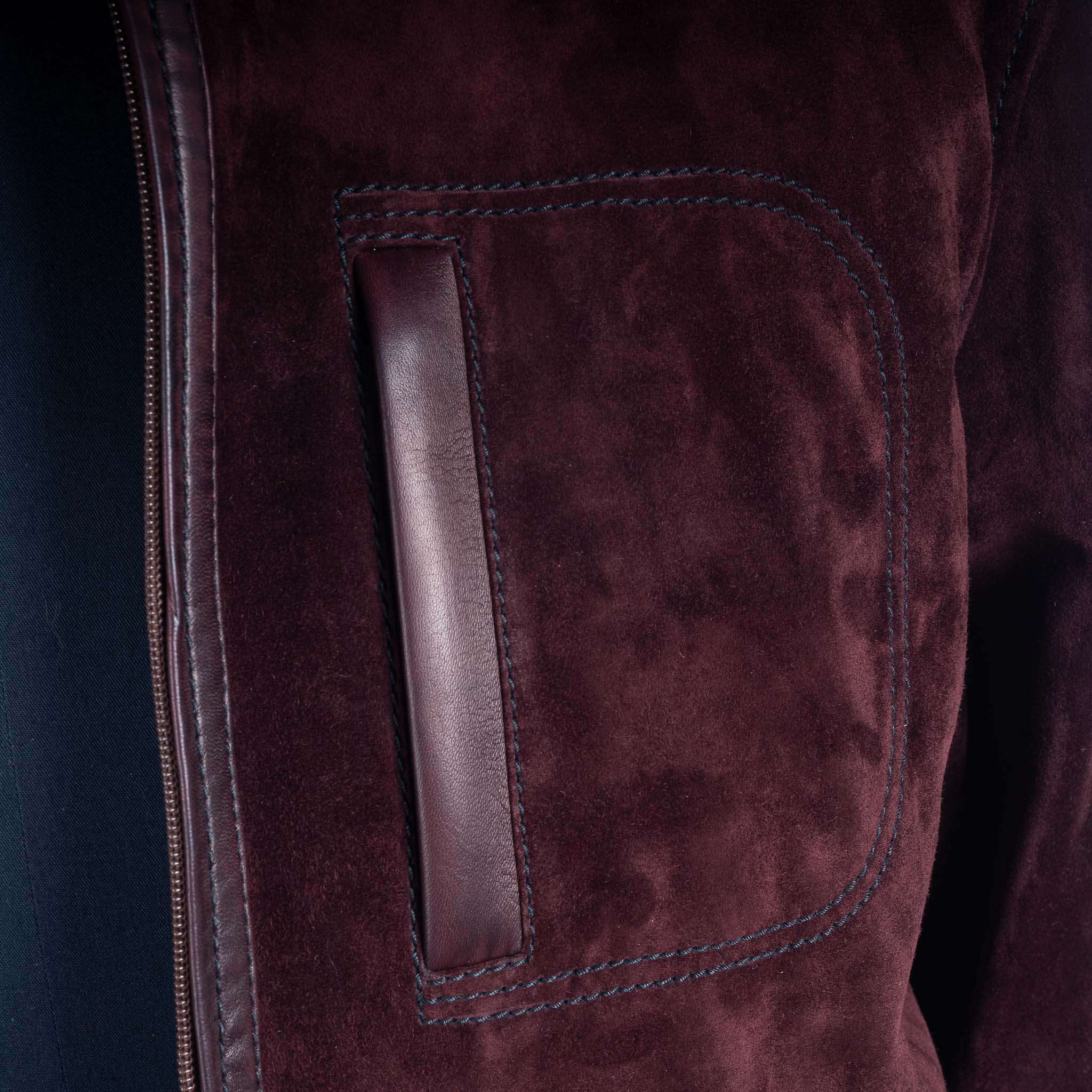 Hettabretz - Men's Suede Calf & Lamb Leather Blouson with Mink trim ᐅ € ...