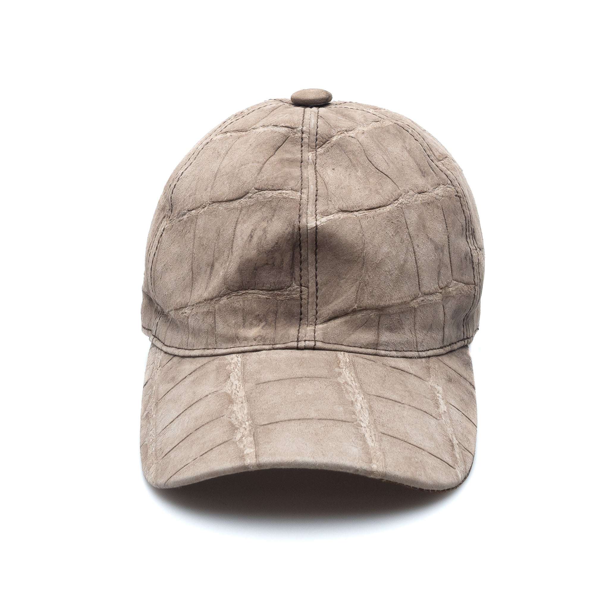 Hettabretz - Men's Suede Crocodile Luxury Cap - Gray ᐅ €699 SALE ...