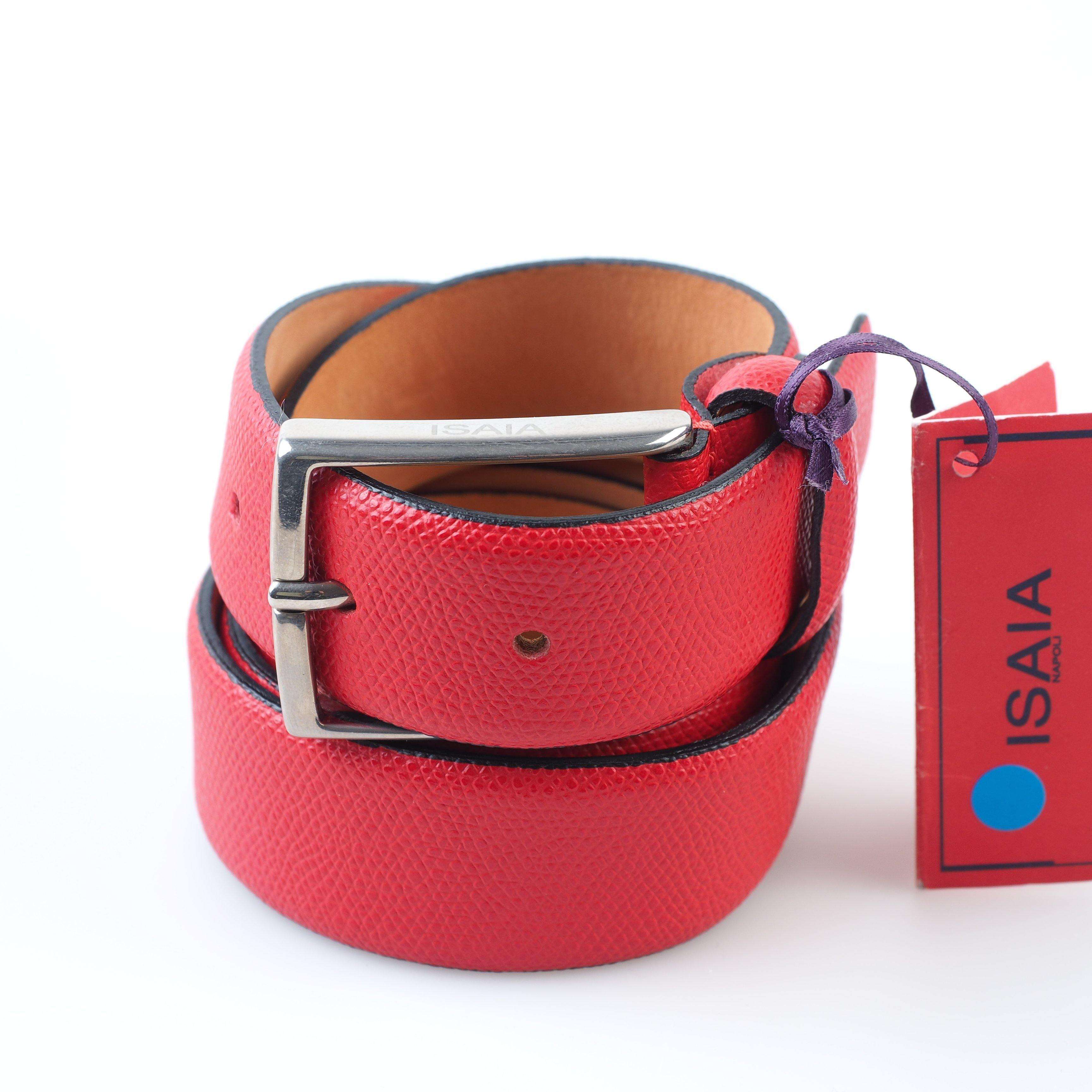 ISAIA - Men's Classic Leather Belt Silver Buckle ᐅ €99 SALE | Fashion ...