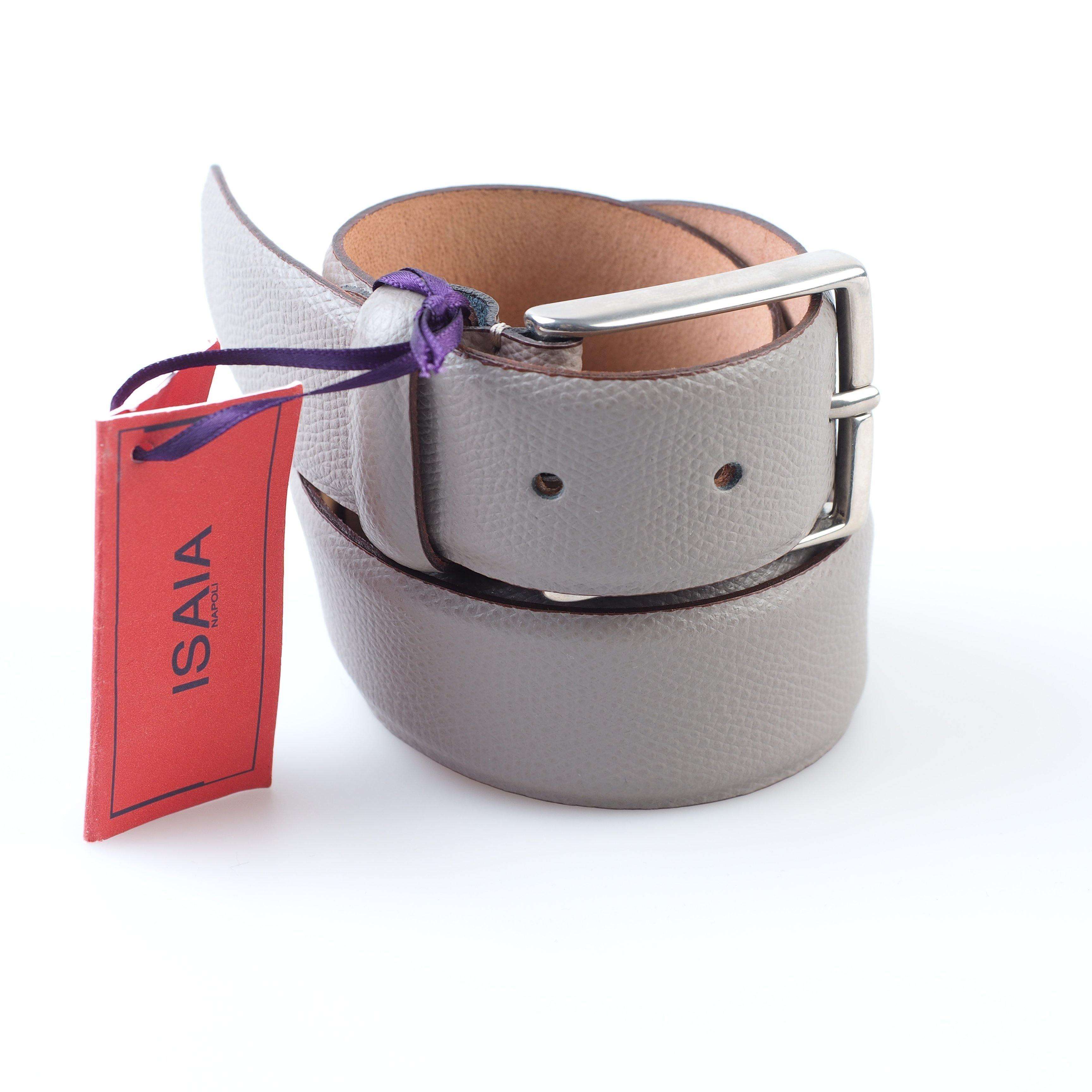 ISAIA - Men's Classic Leather Belt Silver Buckle ᐅ $97 SALE | Fashion ...